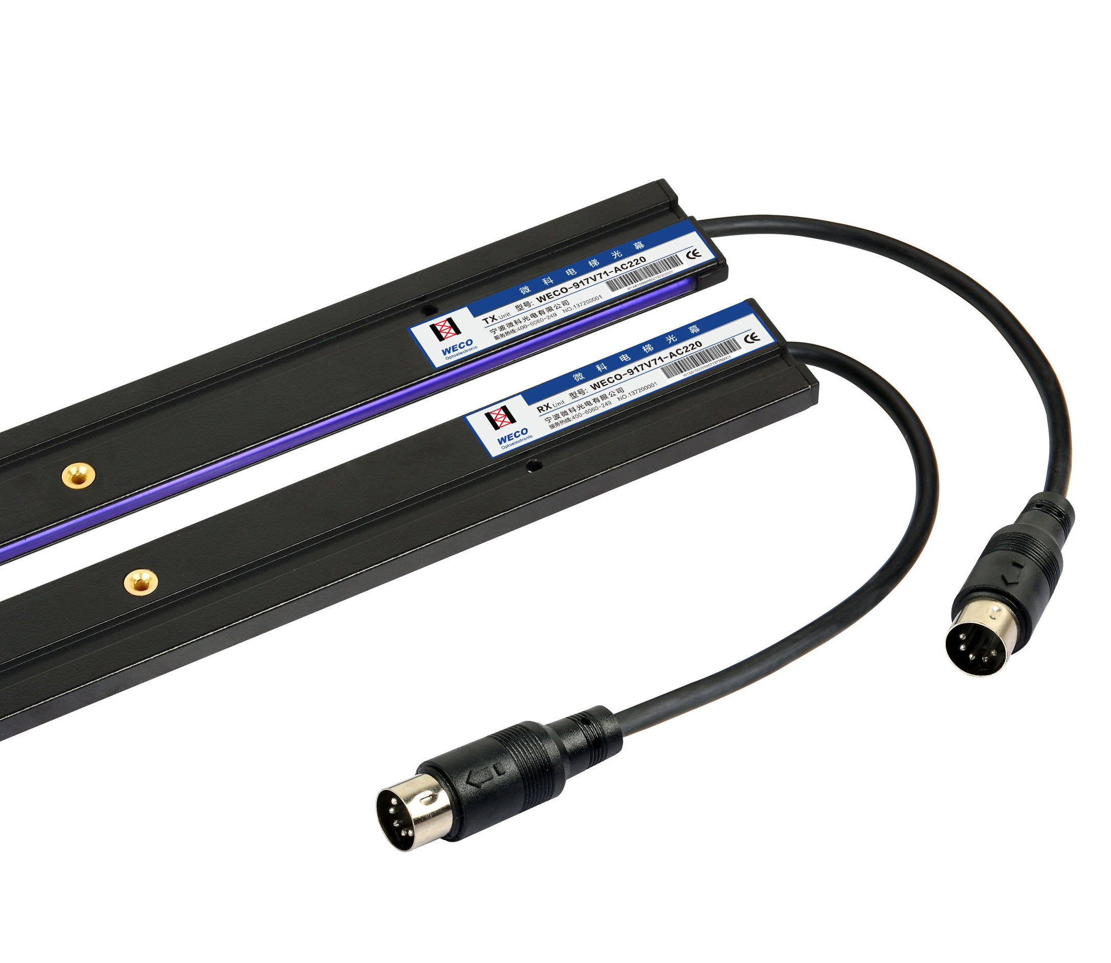 917V WECO Light Curtain 9mm Thickness Multi Beam , Elevator Door Sensor
