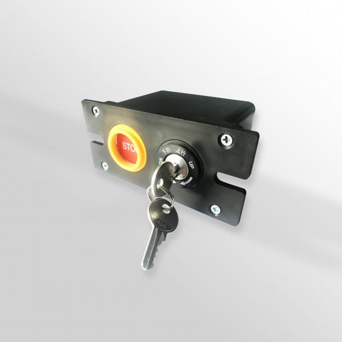 Simple Structure Elevator Spare Parts Black Lift Key Switch ABS Material